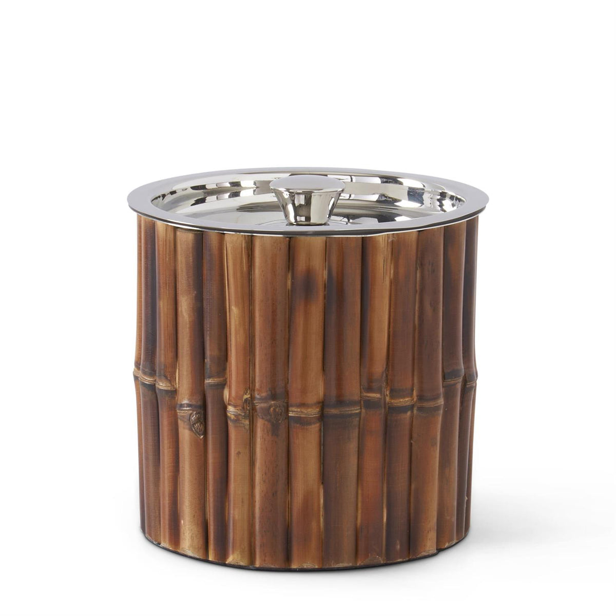 7" Silver Metal & Bamboo Ice Bucket – Anna's Garden, Home & Wellness