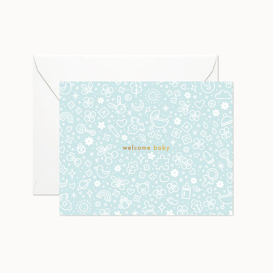 Welcome Baby Blue Card – Anna's Garden, Home & Wellness
