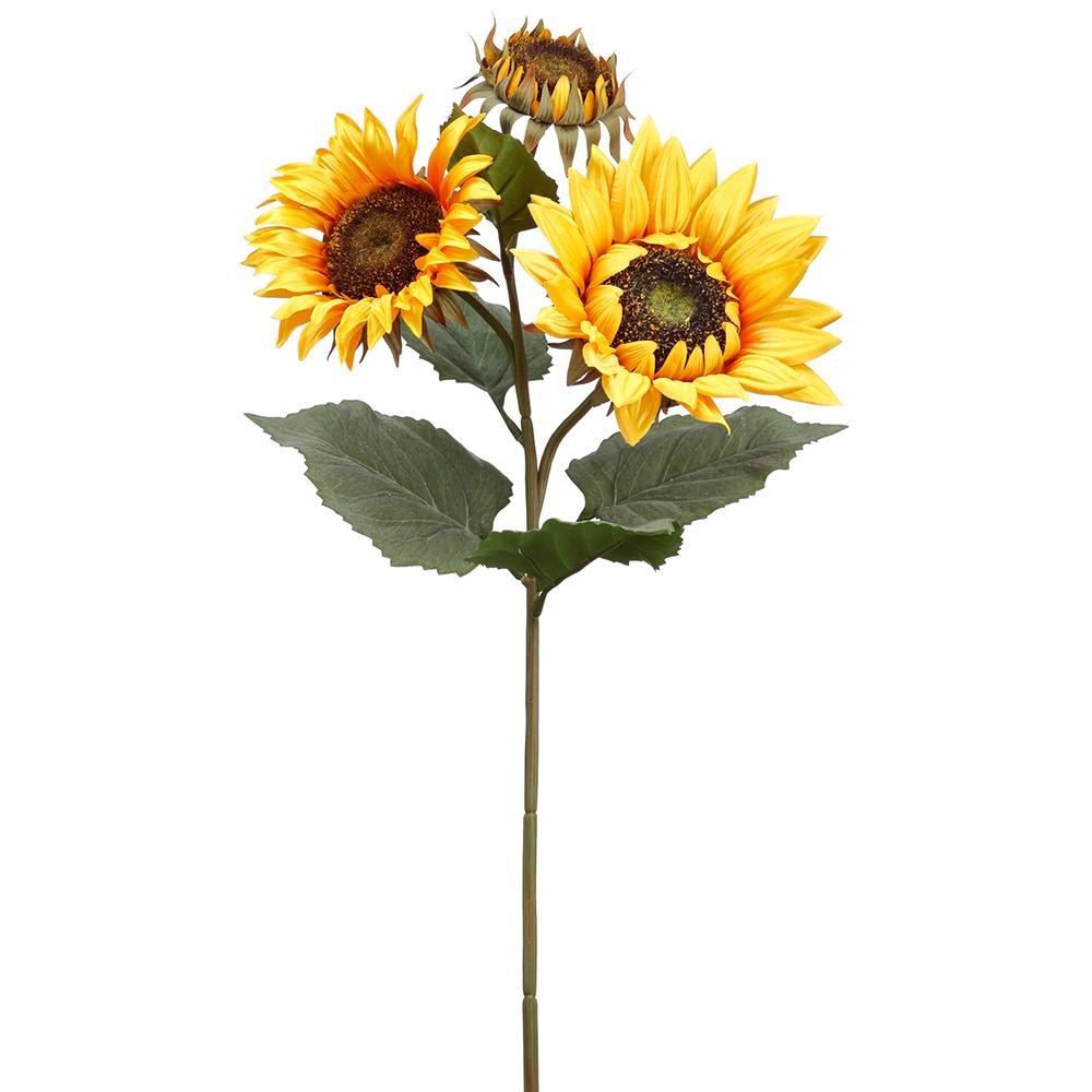 26" Sunflower Spray ( Yellow ) - Florals and Foliage – Anna's Garden ...